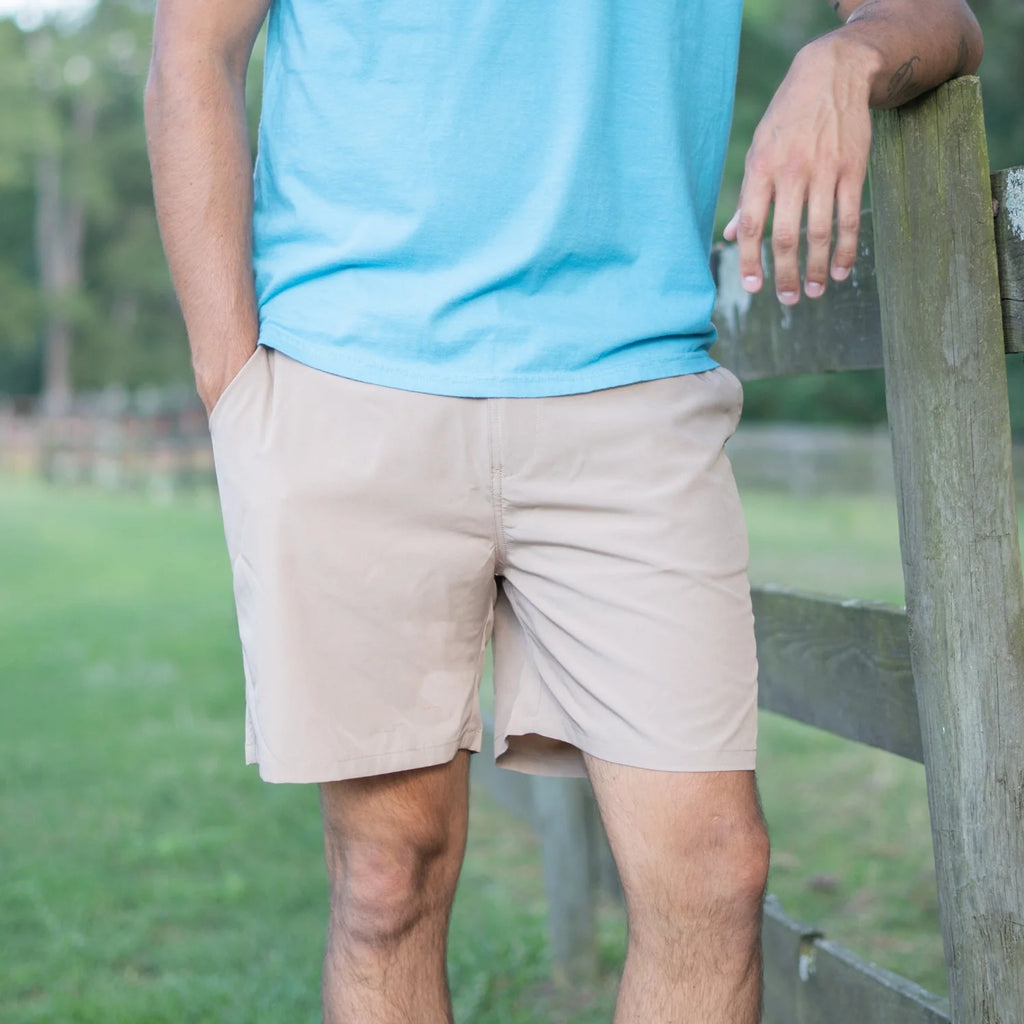 khaki daily performance shorts – Hawt Mess Boutique